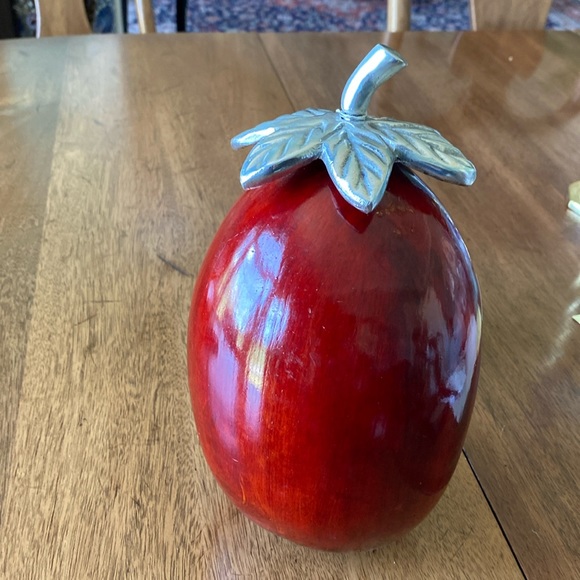 Accents | Vintage Weighted Resinated Gourd With Pewter Stem Leaves ...